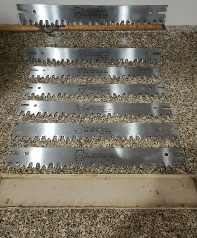 Vintage Lot of 7 Disston 400 Brick Saw Blades - Flintstone Hand Saw 15 ...