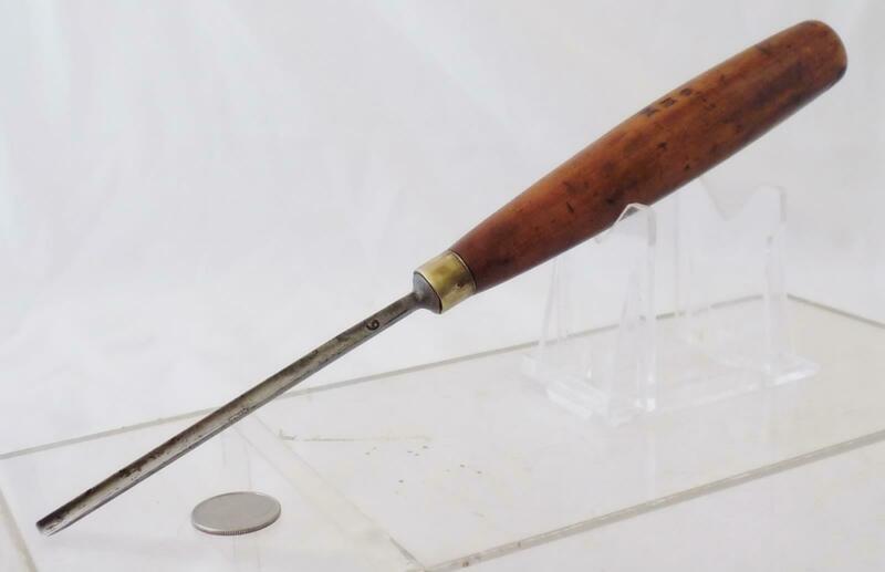 Antique S.J. Addis Wood Carving Gouge Chisel #6 Sweep 1/8" Cut 8.5 ...