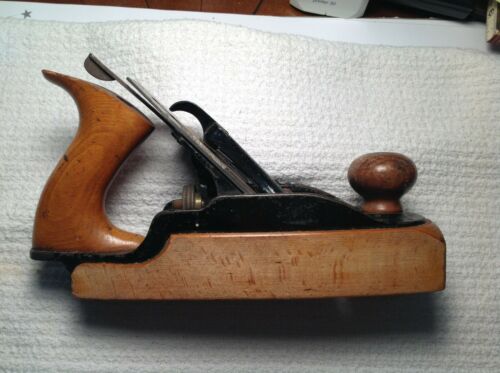 Vintage Stanley Bailey Transitional Wood Base Block Plane-Cutter Marked ...