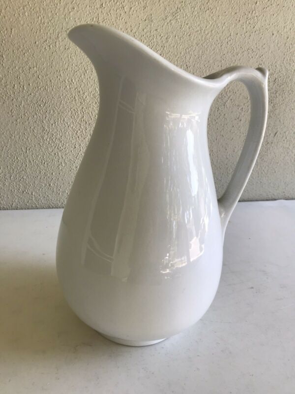 Burgess & Goddard Ironstone White Pitcher -- Antique Price Guide ... Burgess & Goddard Ironstone White Pitcher -- Antique Price Guide ...