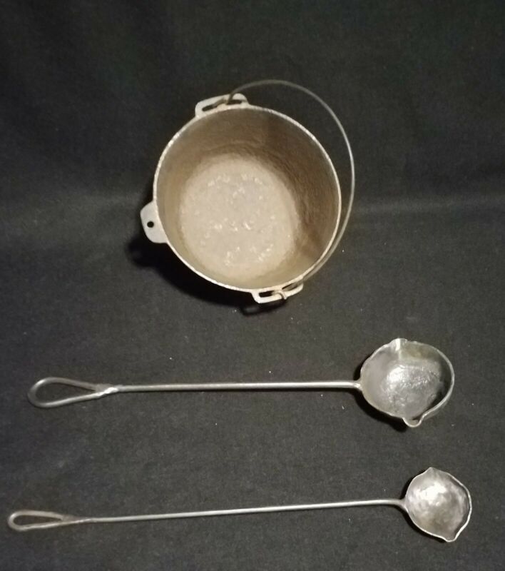 Vintage Lead Melting Pot and Ladles -- Antique Price Guide Details Page