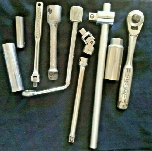 LOT OF 10 Vintage Craftsman V Series /Plomb-Ratchet Deep/ Flex Socket ...