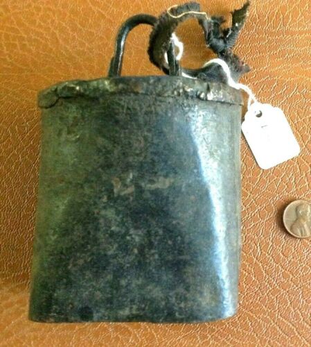 Antique Primitive All Original Rustic Metal Cow Bell -- Antique Price ...
