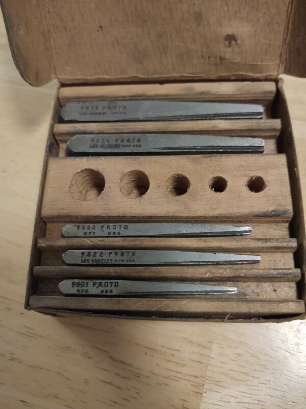 Vintage PROTO TOOLS 9500A Incomplete Extractor Set in Original Box ...