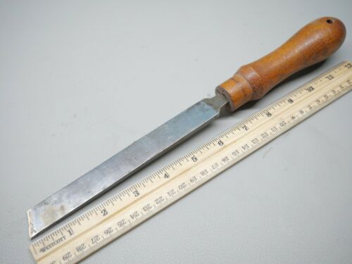Vintage D.R. BARTON 3/4" wood turning skew chisel -- Antique Price ...