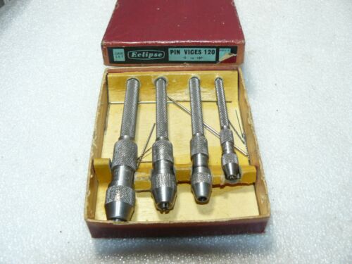 Vintage Eclipse #120 4 Piece Pin Vise Set .0 to .187 -- Antique Price ...