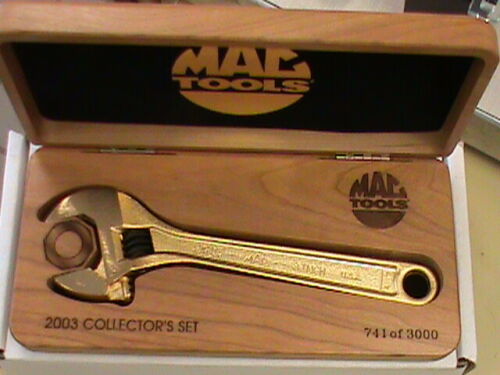 Mac Tools 2003 Limited Edition 24K Gold Plated 8" Cresent Wrench -- Antique Price Guide Details Page