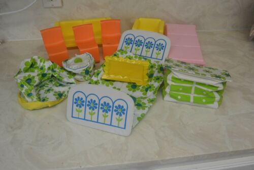 Vintage 1973 Mattel Barbie Blow Up Inflatable doll furniture sofa bed ...