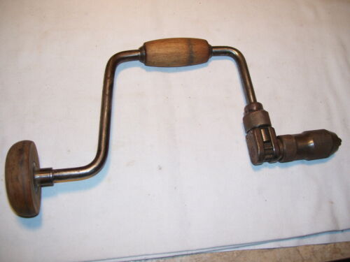 Antique Vintage Tool Wood Handle Bit Brace Hand Drill -- Antique Price ...