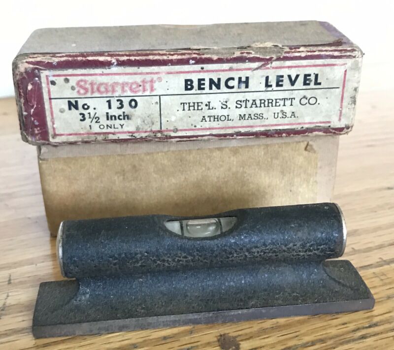 Vintage Starrett Bench Level #130 3 1/2" with Original Box -- Antique ...