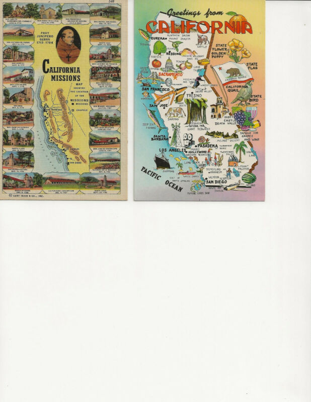 California Map Postcards -- Antique Price Guide Details Page