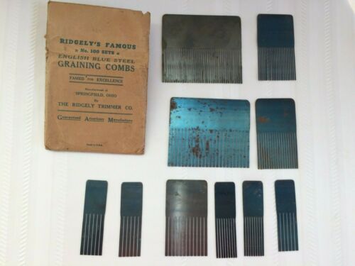 Vintage Graining Combs Ridgley''s Blue Steel Set of 10 - Paint Faux ...