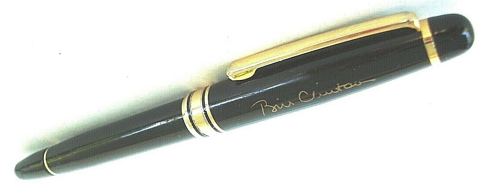 Vintage JET BLACK 42nd President Bill Clinton GOLD Signature Ballpoint ...