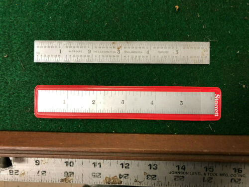 MACHINIST TOOLS LATHE MILL Lot of 3 Starrett Precision Steel Rulers ...