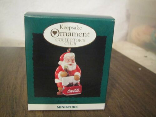 Hallmark Keepsake Ornament Collector Club Miniature Cool Santa Coca ... Hallmark Keepsake Ornament Collector Club Miniature Cool Santa Coca ...