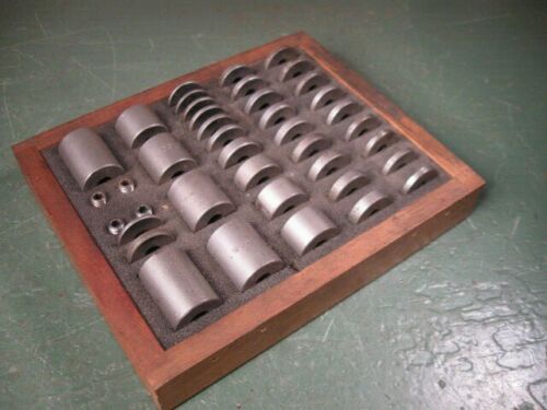 OLD USED VINTAGE MACHINING TOOLS MACHINIST GAUGE SIZE BLOCKS SET ROUND ...