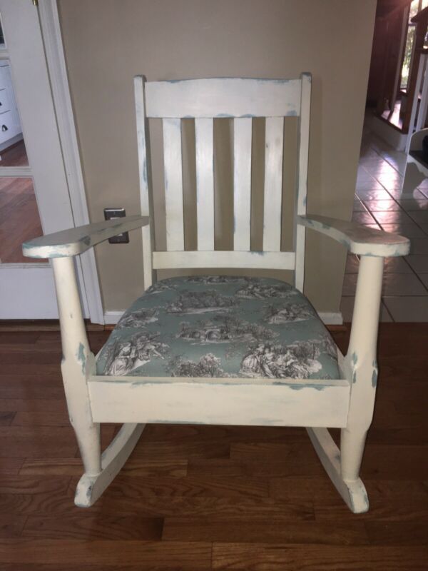 Shabby Chic Wooden Vintage Rocking Chair -- Antique Price Guide Details ...