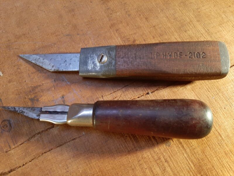 VINTAGE I.P. HYDE TOOL WOOD CARVING LEATHER CRAFTING MILL KNIFE ...
