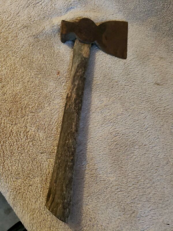 Antique Primitive BROAD AXE Style HATCHET AXE Hatchet wood handle ...