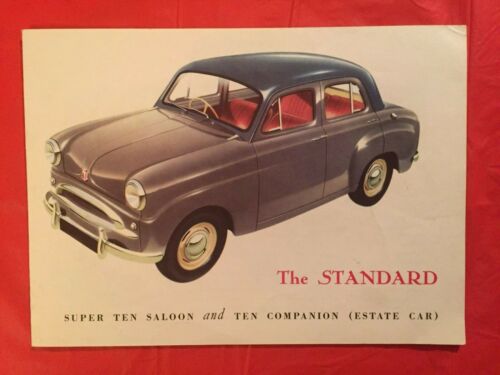 1956 Standard "SUPER TEN SALOON & TEN COMPANION ESTATE CAR" Dealer ...