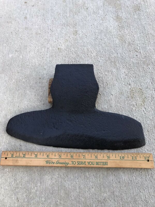Vintage Large Hewing Axe Head, Hand Tool Farm Lumber Beam Used 6# 14 oz ...