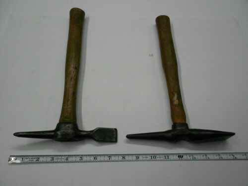 Vintage Lot 2 Odd Strange Hammer Tool Rock Chip Slag Blacksmith Cross ...
