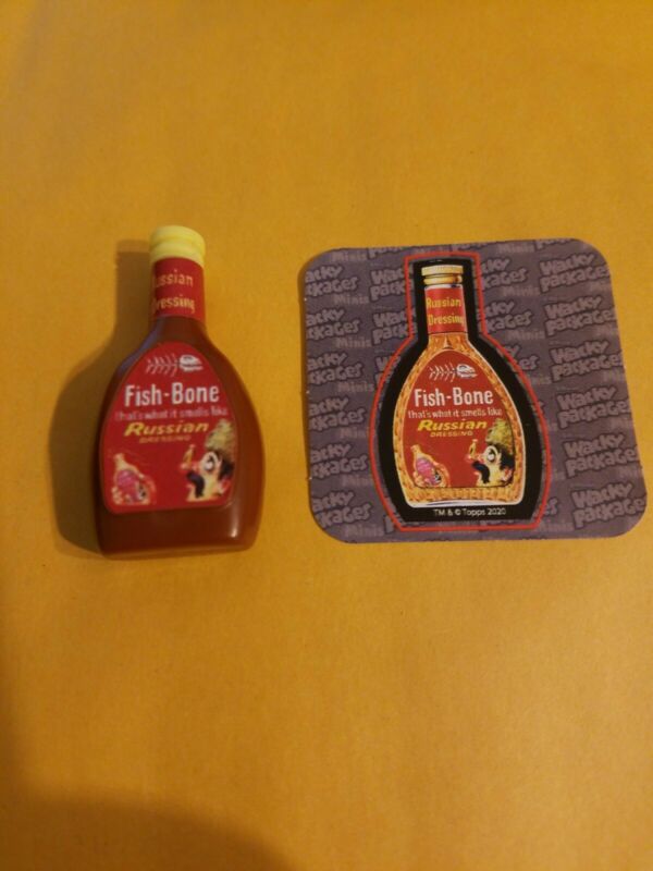 2020 WACKY PACKAGES Series 1 MINI FIGURE "FISH~BONE DRESSING" WITH ...