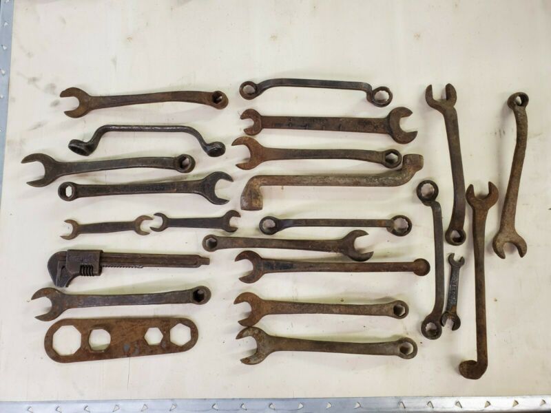 Huge Antique Ford Model T A Wrench Lot Fordson Tractor Plow Implement ...