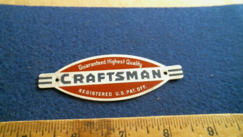 Sears CRAFTSMAN toolbox badge emblem antique vintage old sign ogo ...