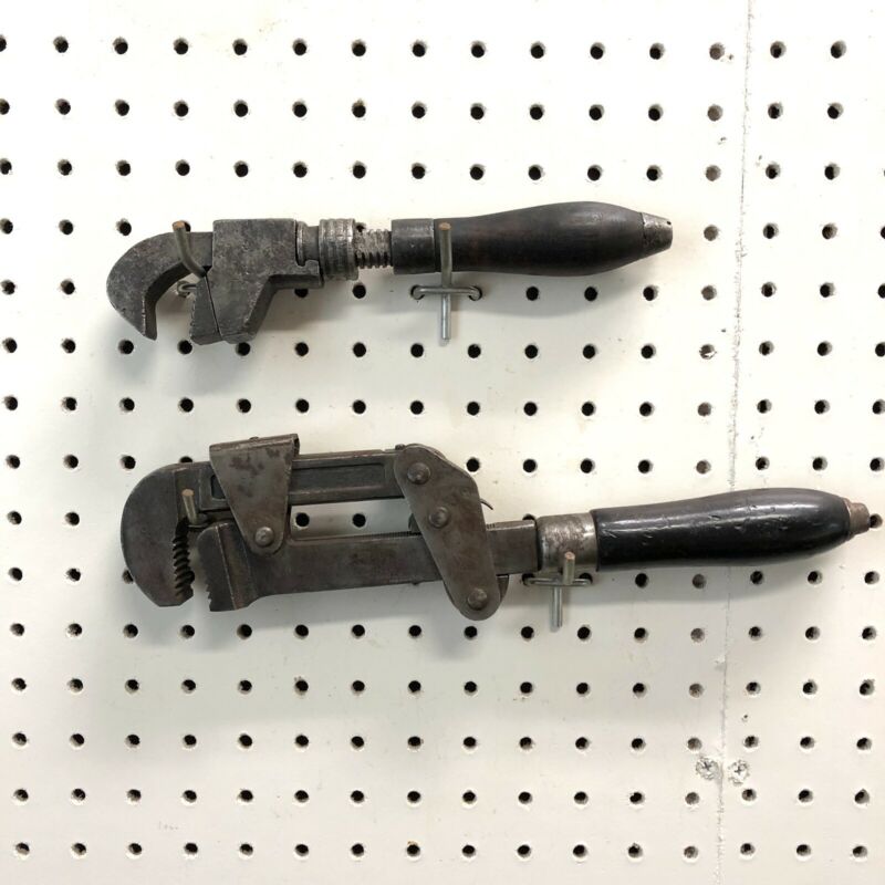 Antique vintage pipe wrenches rare G.B. Phillips & Walworth quick ...