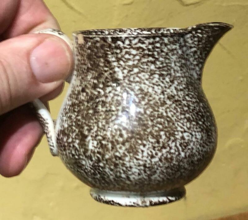 Antique Child''s Toy Brown Spatterware Jug or Small Pitcher, c. 1860 ...