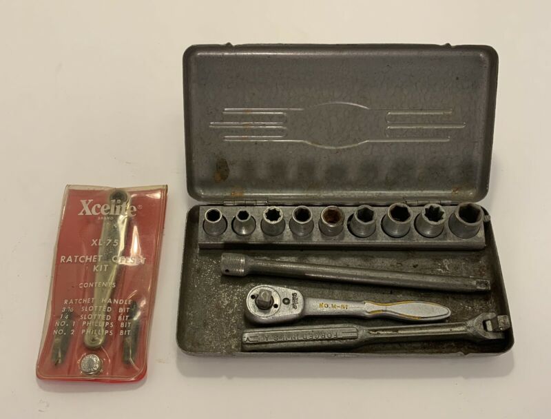 VINTAGE CRAFTSMAN PROFESSIONAL TOOLS 1/4" DRIVE RATCHET SOCKET SET ...