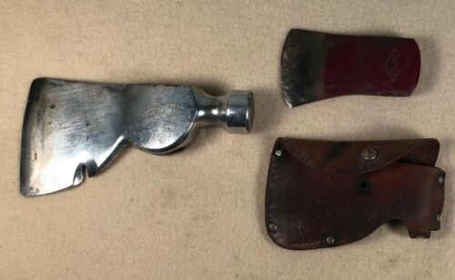 2 AXE HEADS - 1 CHROME ROOFING AX HATCHET & SMALL TRU-TEST SINGLE BIT ...