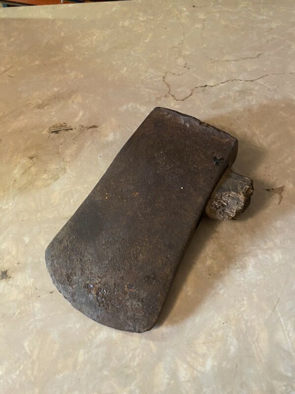 Vtg Old 3.5 Lb Single Bit Early Iron Wood Split Axe Head Tool Marked ...