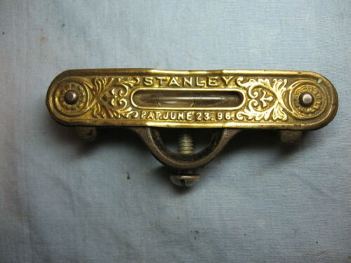 Antique 1896 Stanley Pocket String Level Brass & Cast Iron -- Antique ...