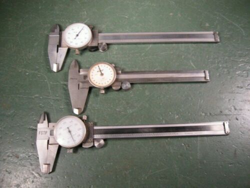 OLD USED VINTAGE MACHINIST TOOLS MACHINING FINE DIAL CALIPERS GROUP ...
