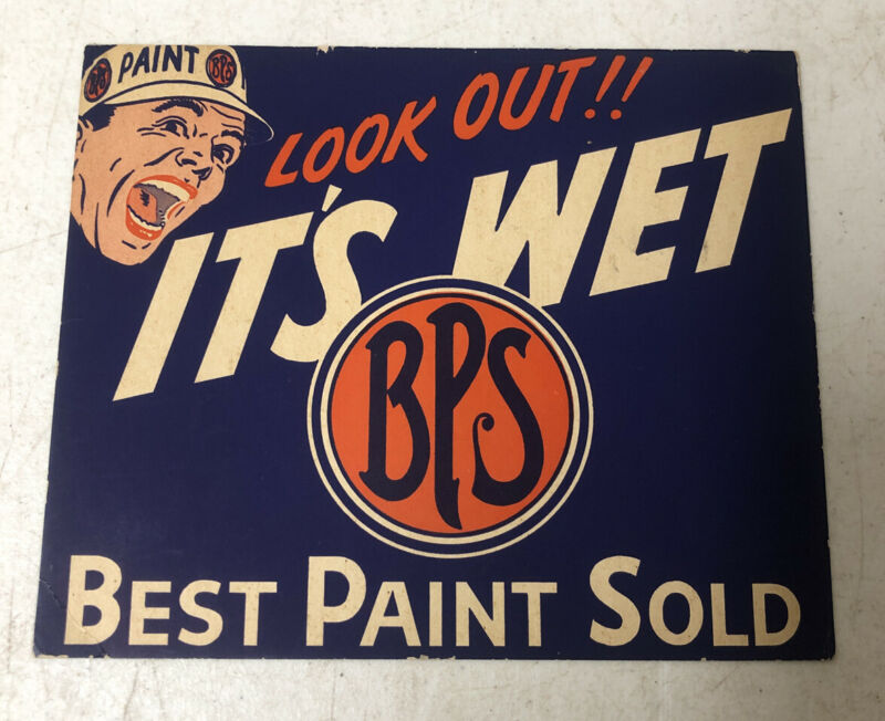Vintage Wet Paint Advertising Sign BPS Best Paint Sold -- Antique Price ...