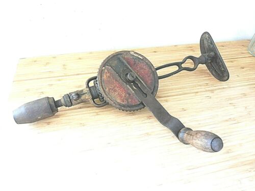 FOUND ORIGINAL LARGE MILLER FALLS No 4 2 SPEED SHOULDER WISK BRACE BIT ...