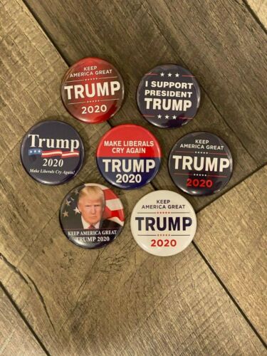 Set of 7 Donald Trump For President 2020 Keep America Great Buttons ...
