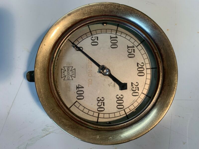 U S Gauge Co 512 Solid Brass Gauge Steampunk Antique Price Guide Details Page