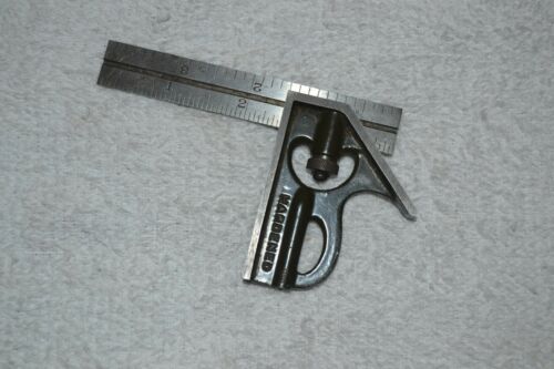 VINTAGE LUFKIN RULE CO. 4 INCH COMBINATION SQUARE MACHINING TOOL ...