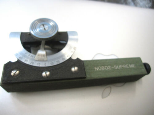 VINTAGE SUPREME NO. 802 SIGHT LEVEL INCLINOMETER MADE IN JAPAN (NO ...