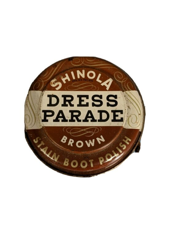 Vtg SHINOLA Tin Brown DRESS PARADE BOOT POLISH with Some Polish ...