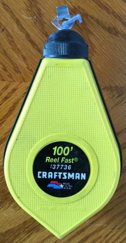Vintage Craftsman Carpenters Reel Fast 100 Foot Blue Chalk Line Exc ...