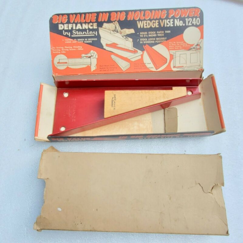 Vintage Stanley Defiance Wedge Vise in Box No. 1240 Wood Working ...