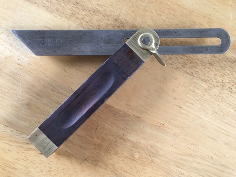 Vintage Stanley No. 25 8-Inch Sliding T-Bevel Square With Brass Trim ...