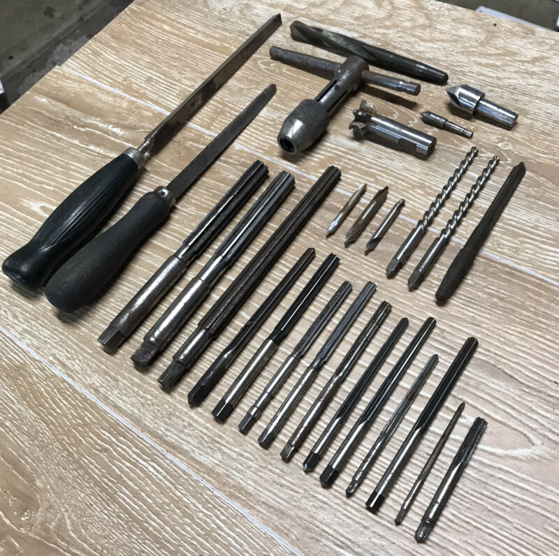 Lot Of Machinist Metal Working Bits, Scrapers, End Mills Etc -- Antique ...