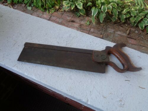 VINTAGE JACKSON BACK SAW TOOL WOOD WORKING WARRANTED SUPERIOR CARPENTER ...
