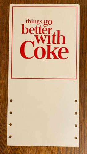 Original 1960s Coca Cola Sign Things Go Better With Coke Enjoy Rack