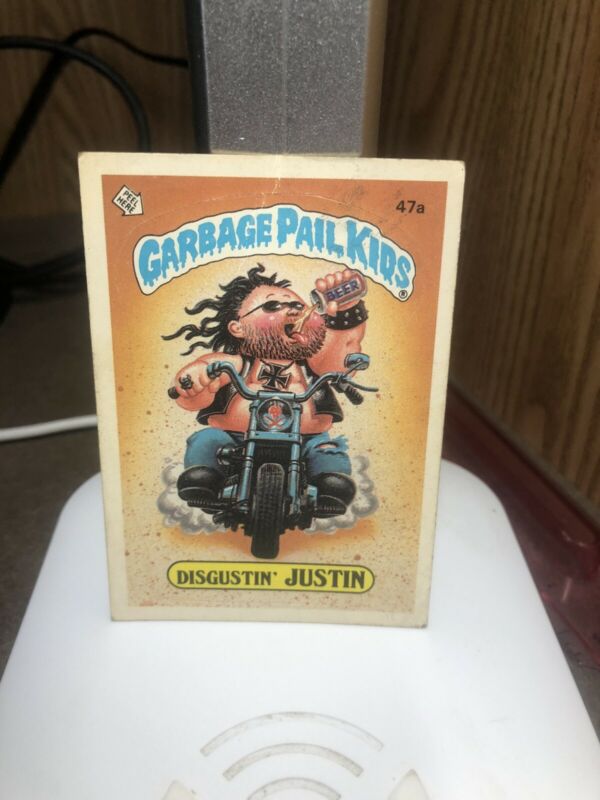 1985 GPK Garbage Pail Kids #47a Disgustin'' Justin -- Antique Price ...